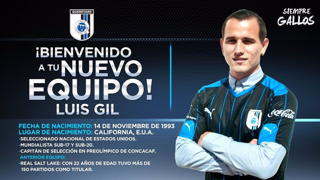 Luis Gil llega a Querétaro proveniente de Real Salt Lake - ESPN