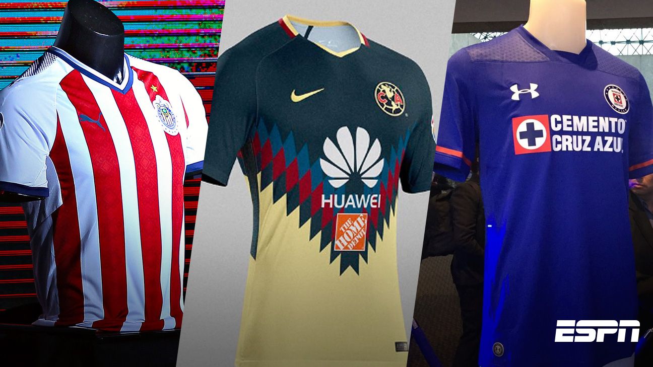 America, Cruz Azul y Chivas presentaron playeras - ESPN