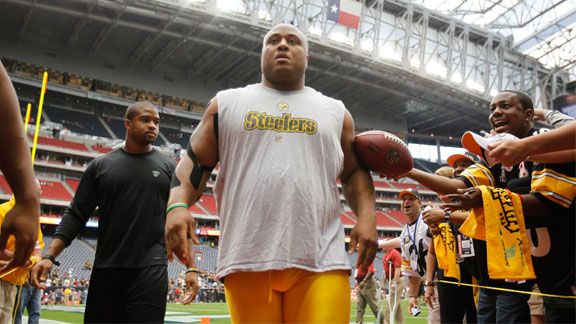 NFL - Casey Hampton lives a tough life in the middle of the Pittsburgh ...