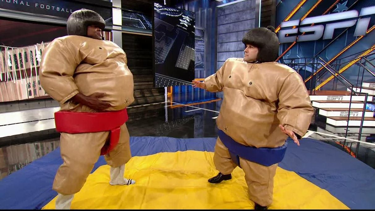 Keyshawn, Schefter Square Off In Sumo Match - ESPN Video