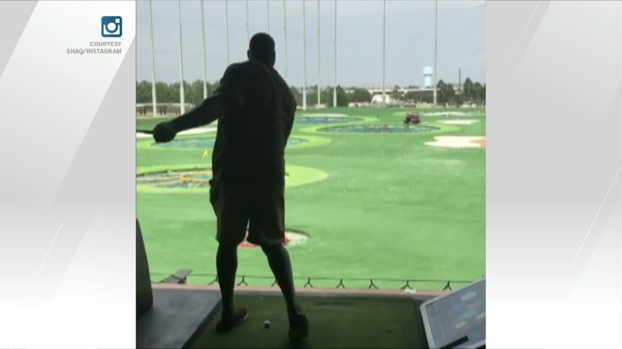 That's not how you swing a golf club, Shaq - ESPN Video