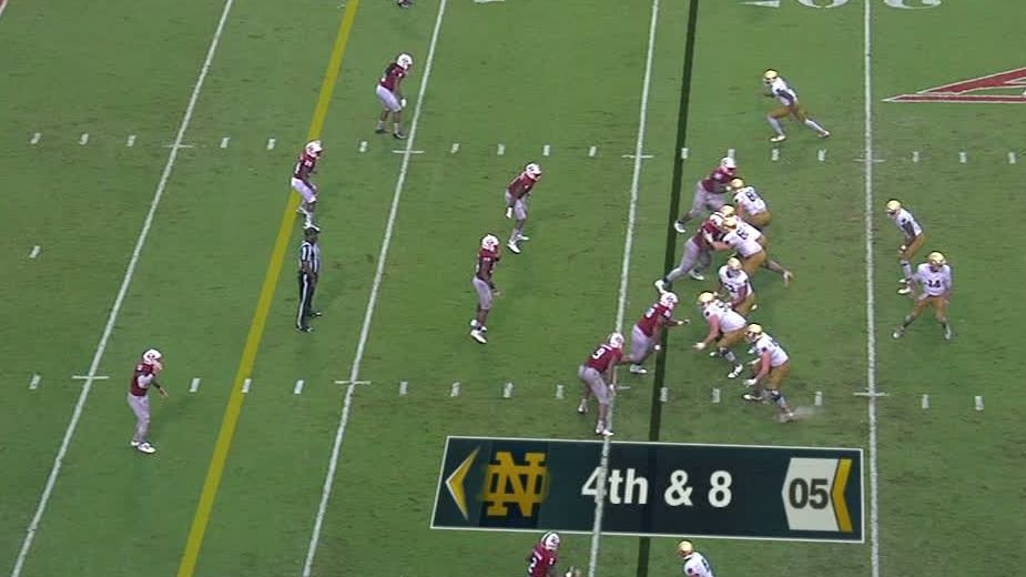 Bad 4th-down snap effectively ends Irish's chances - ESPN Video