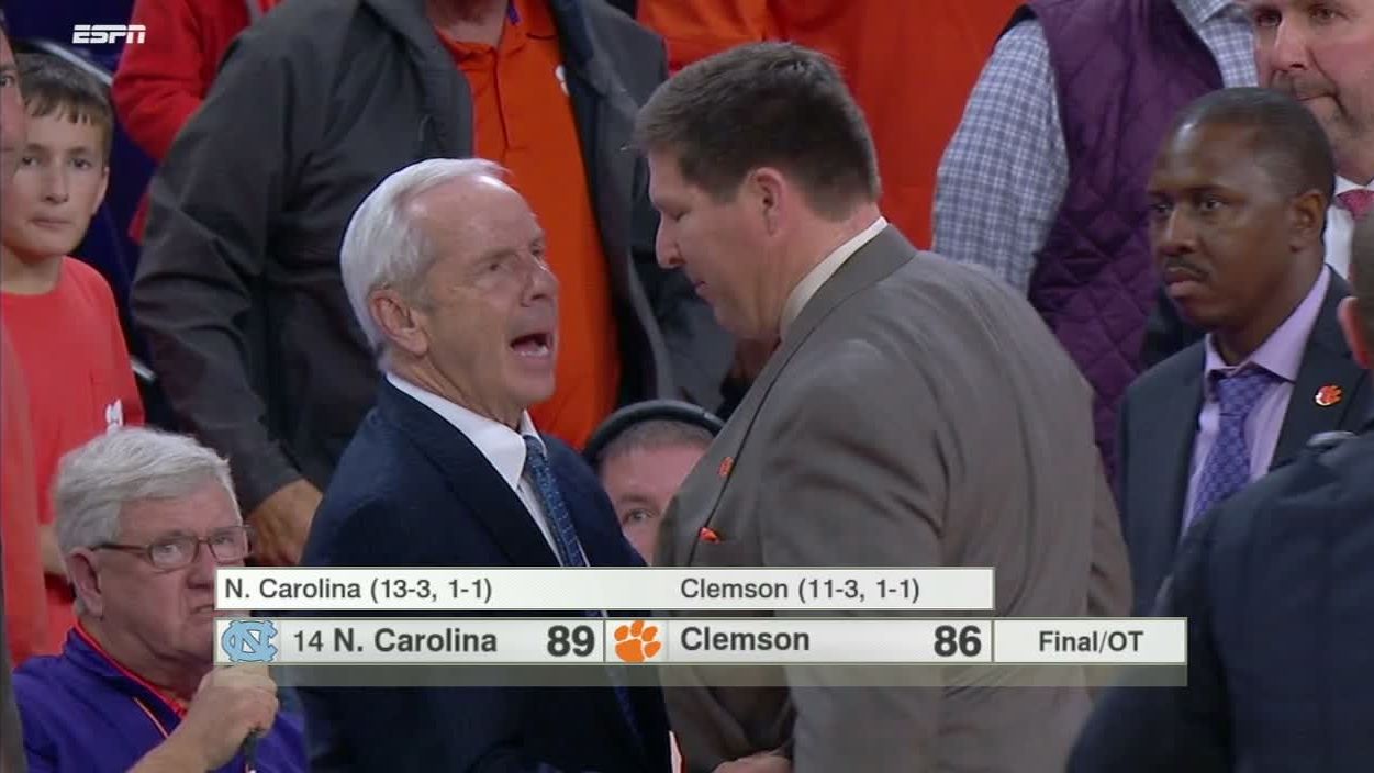 Clemson coach Brad Brownell has sharp words for Roy Williams in ...