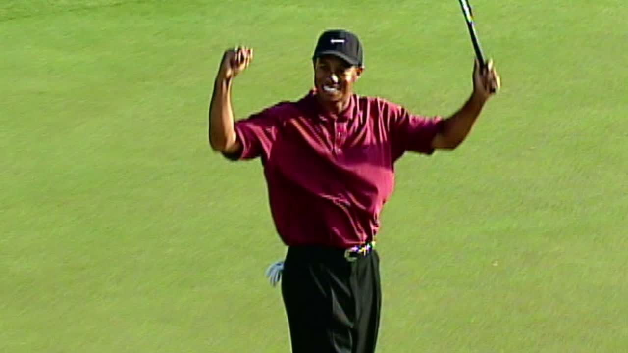 Tiger wins second straight green jacket at 2002 Masters - ESPN Video