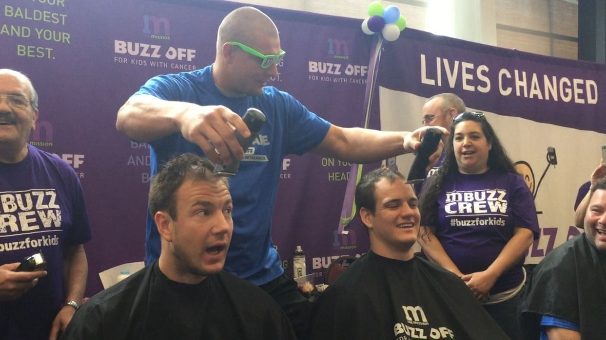 Gronk shaves head to fight cancer - ESPN Video