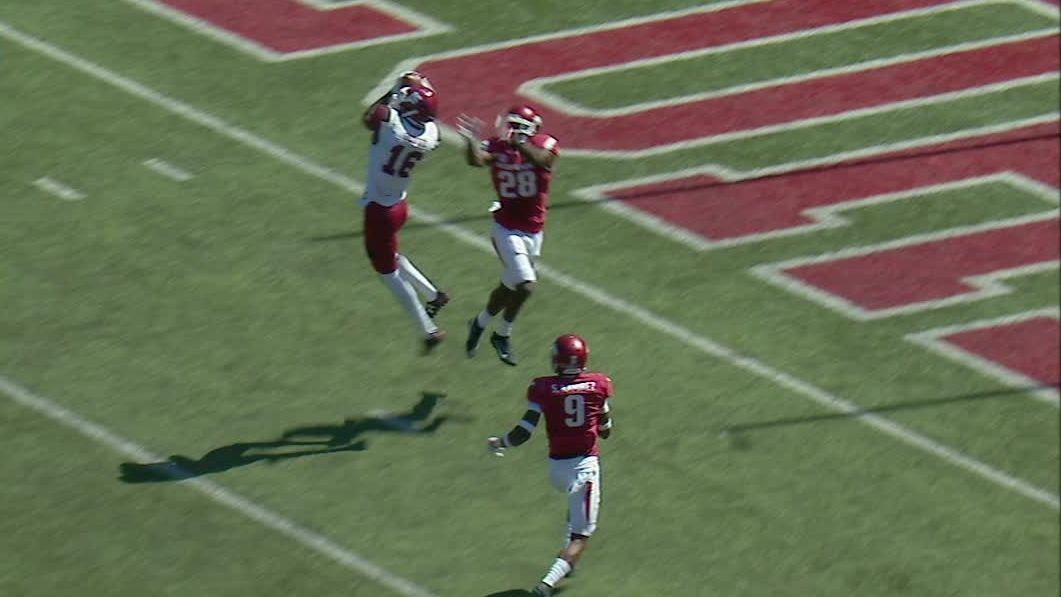 Scott makes nice leaping grab for New Mexico State TD - ESPN Video