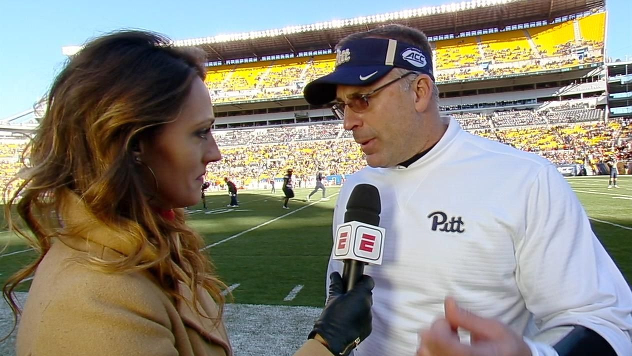 Pitt coach guarantees win at halftime - ESPN Video
