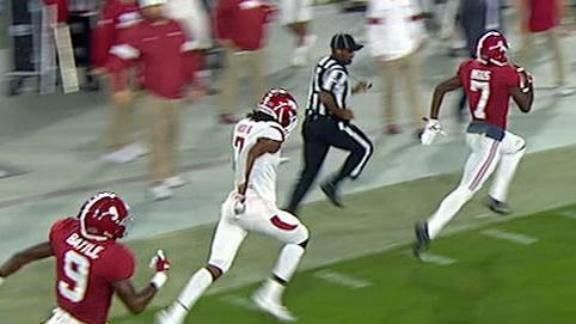Diggs houses 84-yard pick-6 for Alabama - ESPN Video