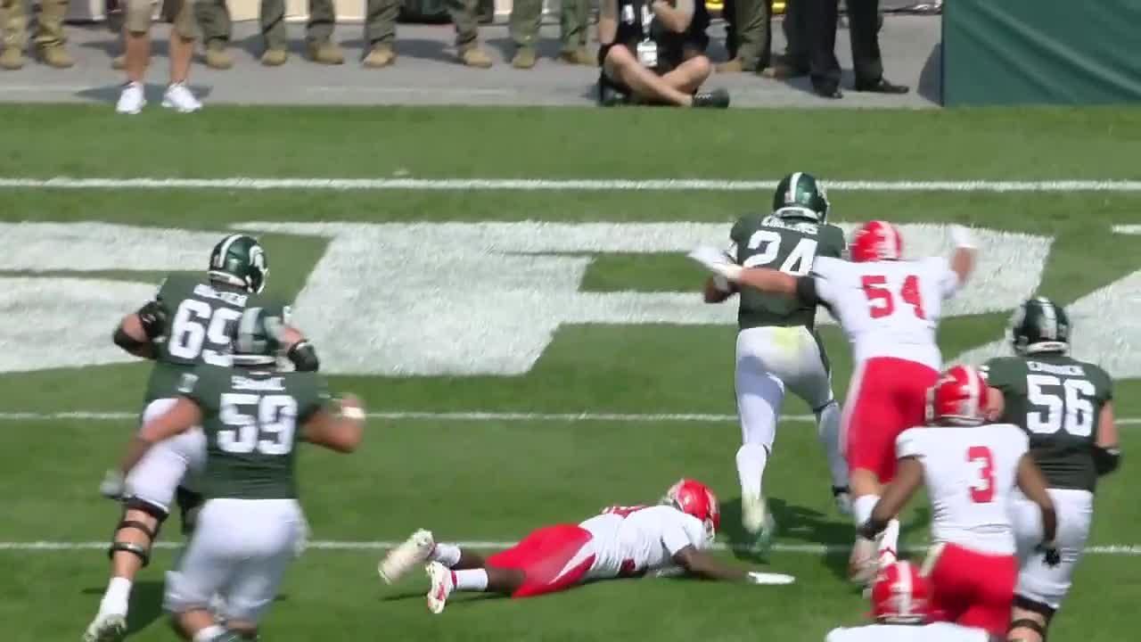 Elijah Collins makes the grab for 20-yard receiving TD - ESPN Video