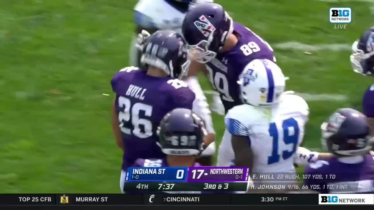 Evan Hull scores rushing TD vs. Indiana State - ESPN Video