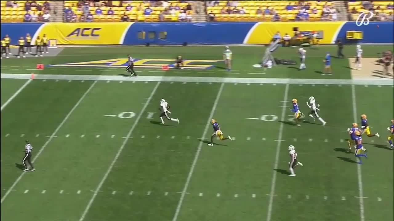 Kaleb Eleby with 54-yard touchdown pass to Corey Crooms vs. Pittsburgh ...