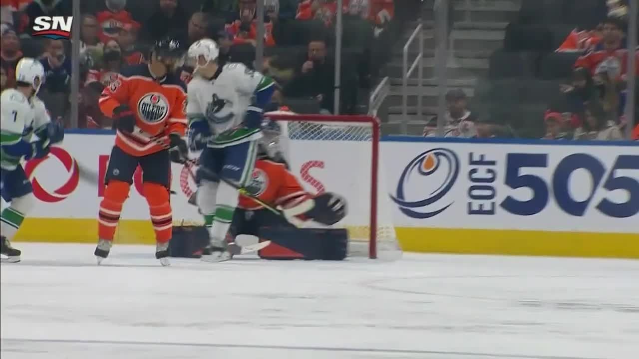 Quinn Hughes scores power-play goal vs. Oilers - ESPN Video