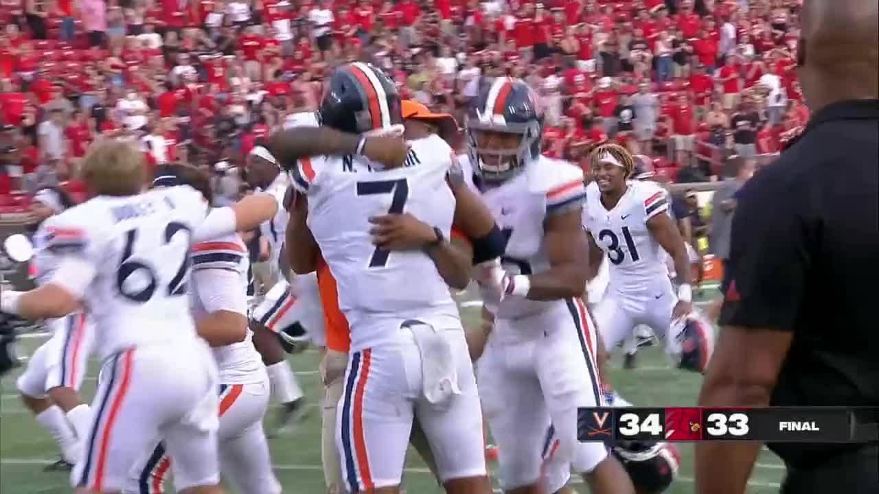 Virginia scores 3 TDs in the 4th quarter to take down Louisville - ESPN ...