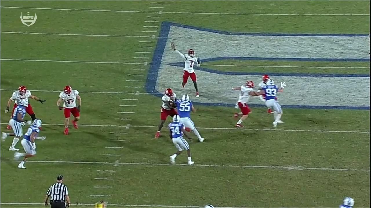 Cunningham slings a TD pass to Tyler Harrell - ESPN Video