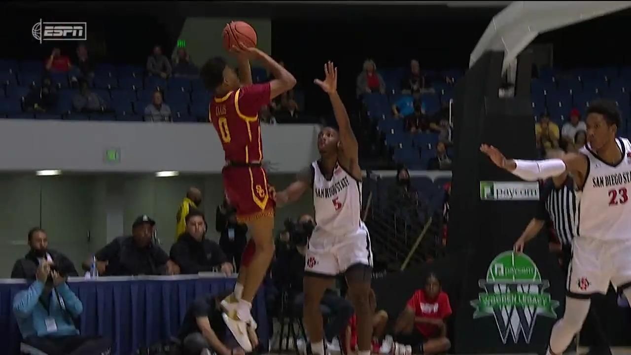 Boogie Ellis sinks tough fadeaway for USC - ESPN Video
