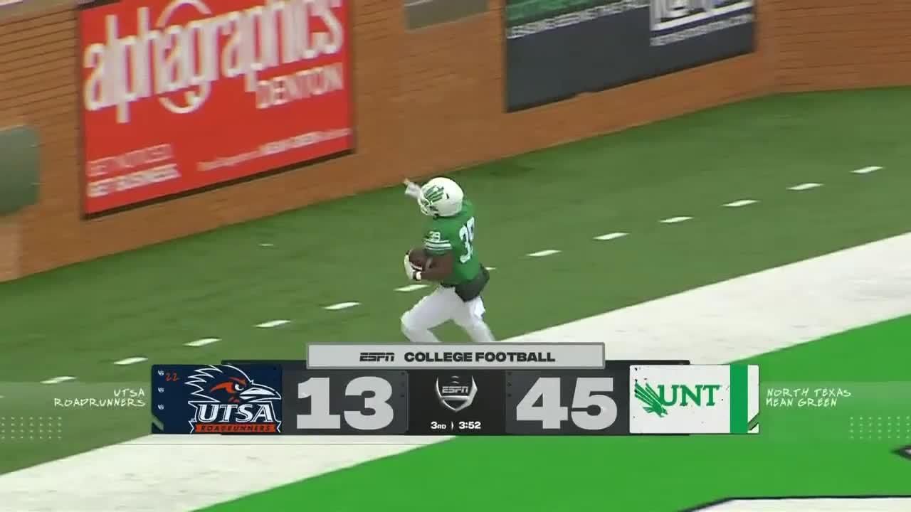 Ayo Adeyi scores 42-yard rushing touchdown vs. UTSA - ESPN Video