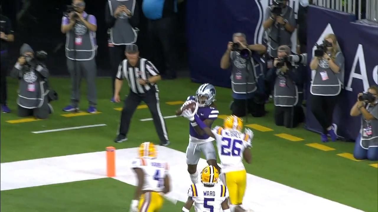 Malik Knowles catches his second first-half TD for Kansas State - ESPN ...