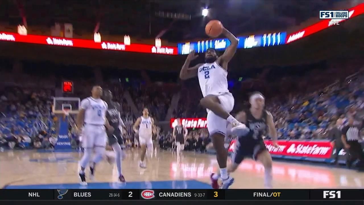 Cody Riley stuffs down a fast-break dunk for UCLA - ESPN Video