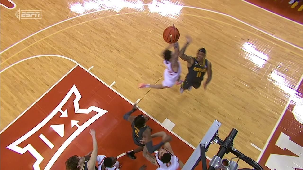 Akinjo drops in a floater high off the glass for Baylor - ESPN Video