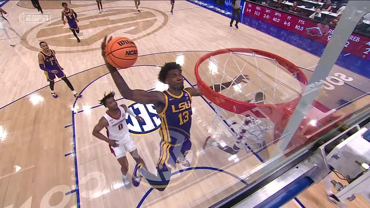 Tari Eason drops the hammer on the fastbreak vs. Arkansas - ESPN Video
