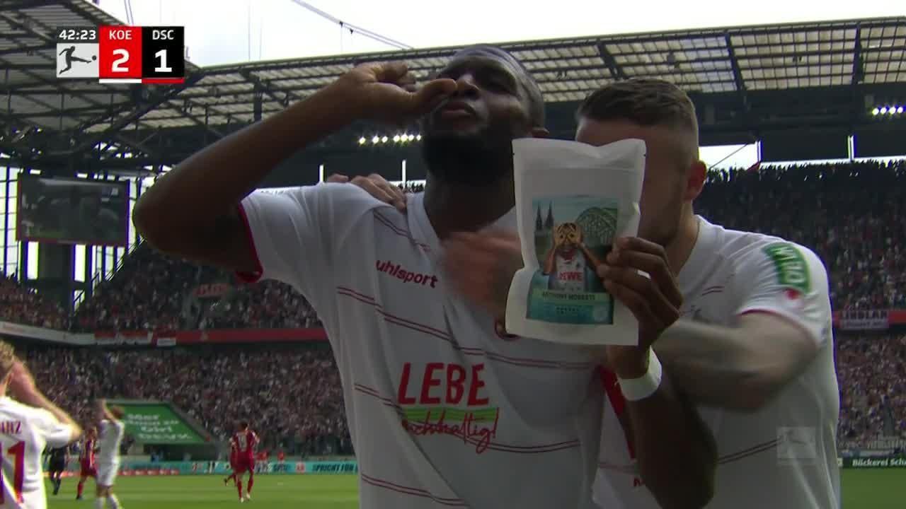 Anthony Modeste sneaks it by to put FC Cologne back in the lead - ESPN ...