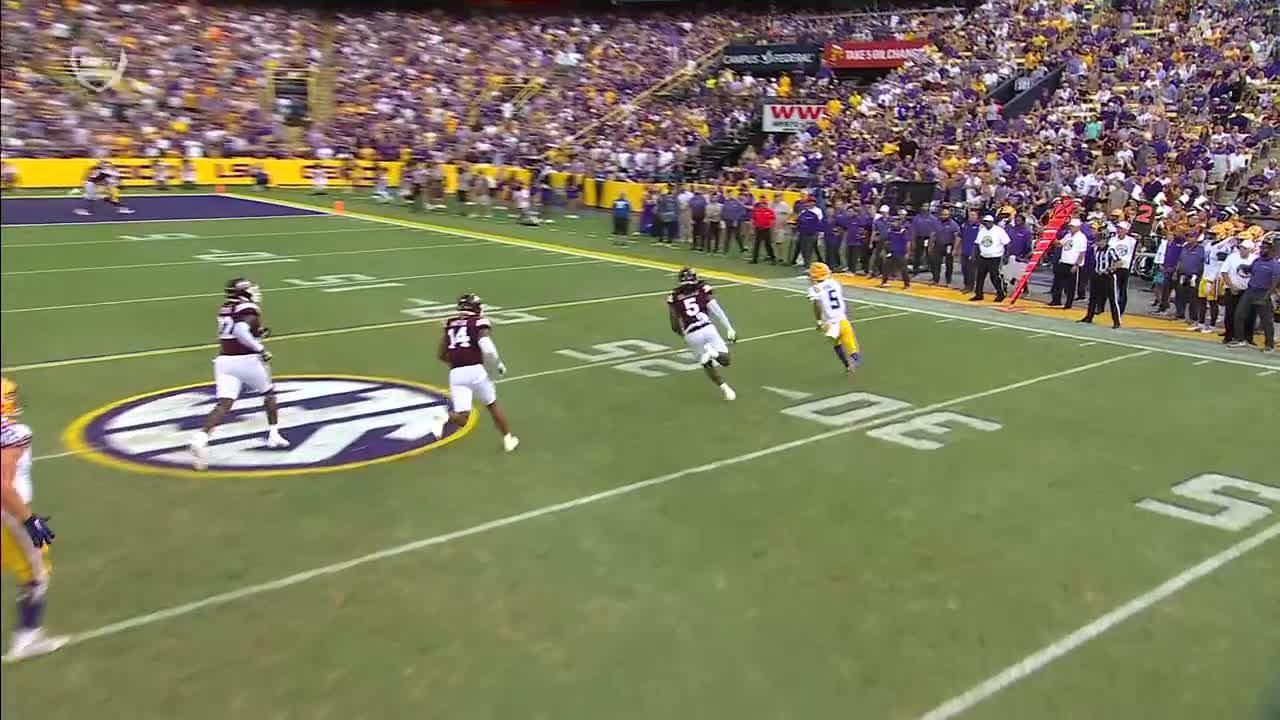 LSU's Jayden Daniels rushes for 20 yards - ESPN Video