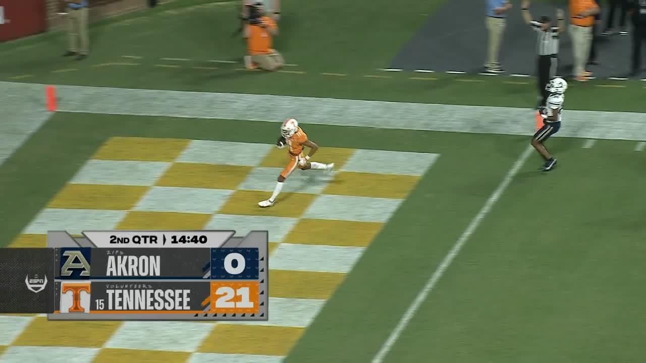 Hendon Hooker throws 57-yard touchdown vs. Akron - ESPN Video