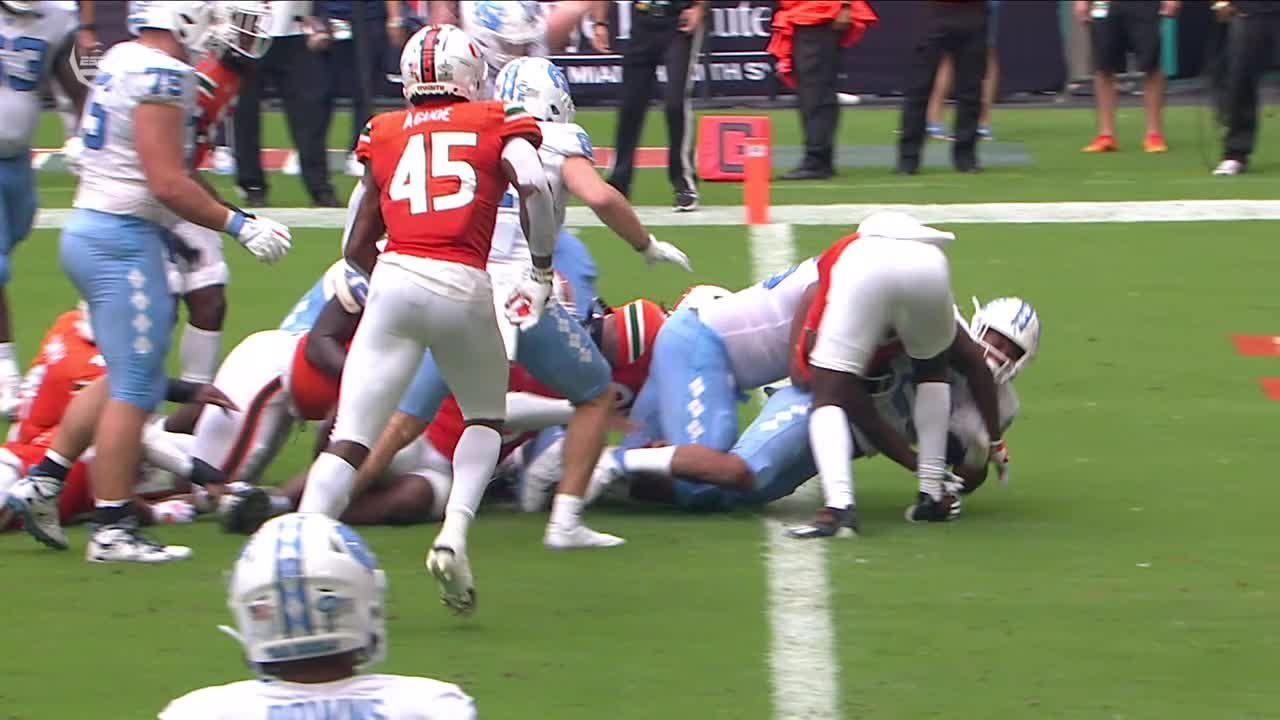 End Zone! Omarion Hampton scores 1-yard rushing touchdown - ESPN Video
