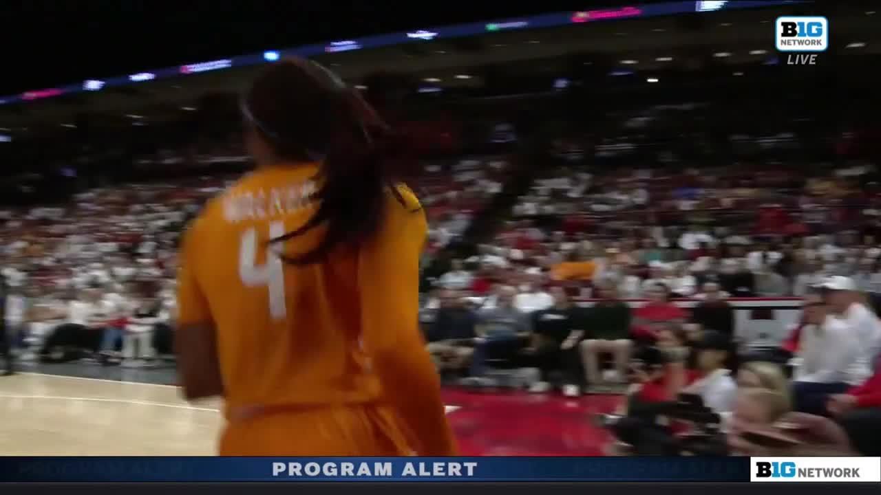 Emma Shumate with the massive swat at the rim - ESPN Video