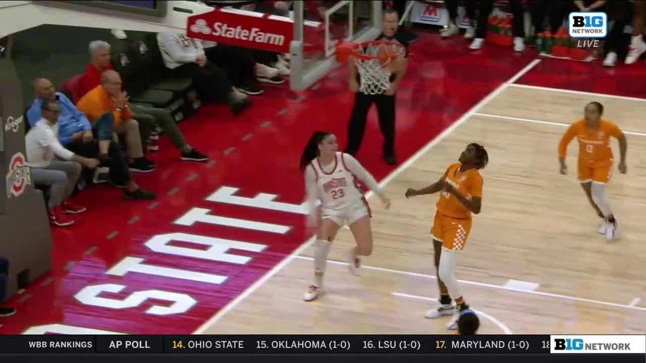 Emma Shumate shows off vision with nice dish for basket - ESPN Video