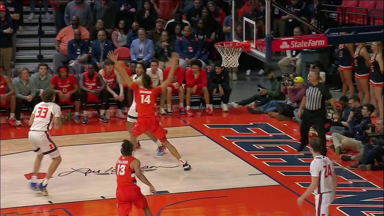 Terrence Shannon Jr. drills triple in from Illinois Fighting Illini vs ...