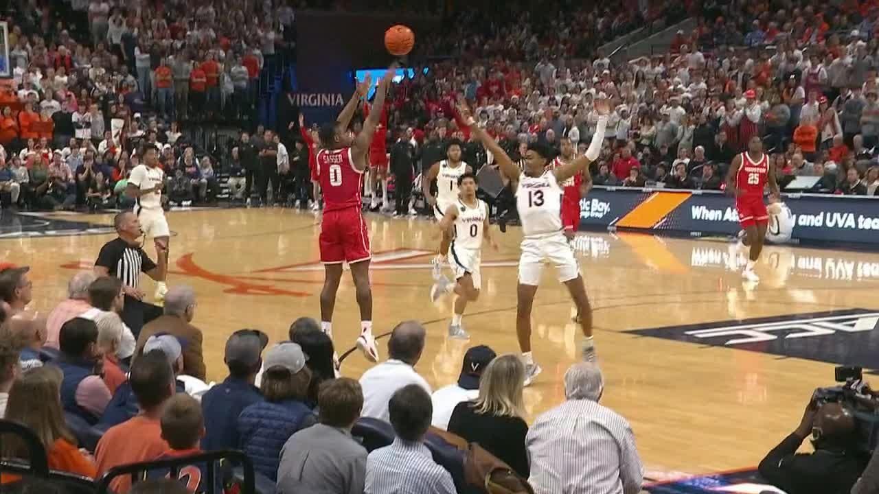 Jamal Shead makes the steal then dishes to Marcus Sasser for the 3 ...