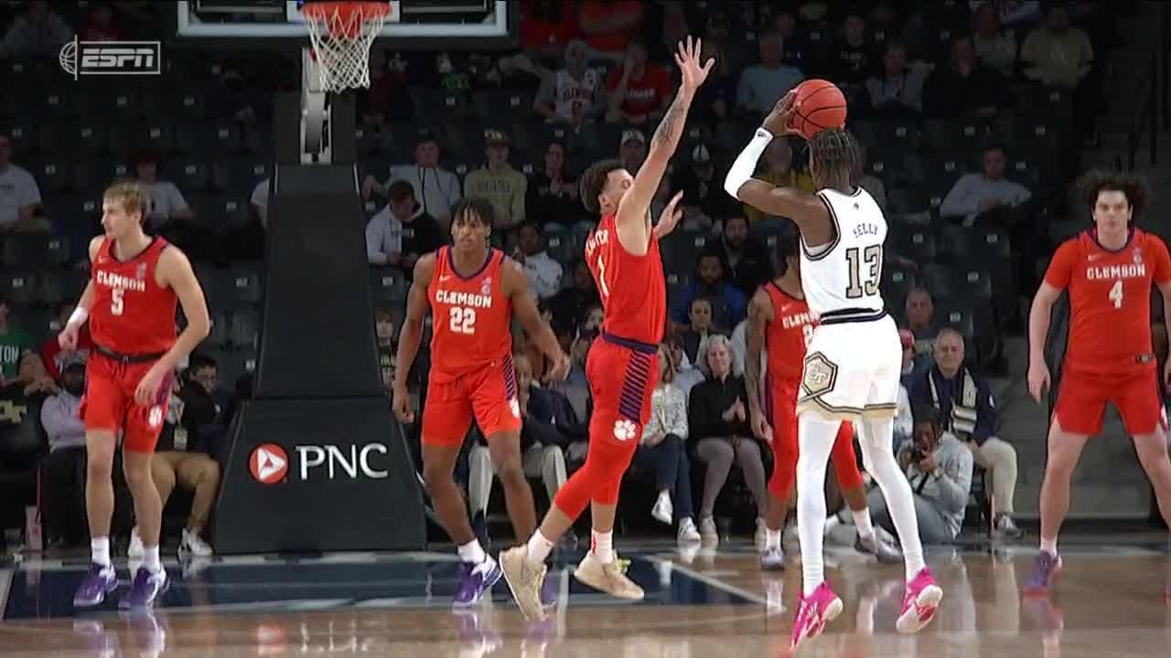 Miles Kelly knocks down long 3-pointer vs. Clemson Tigers - ESPN Video
