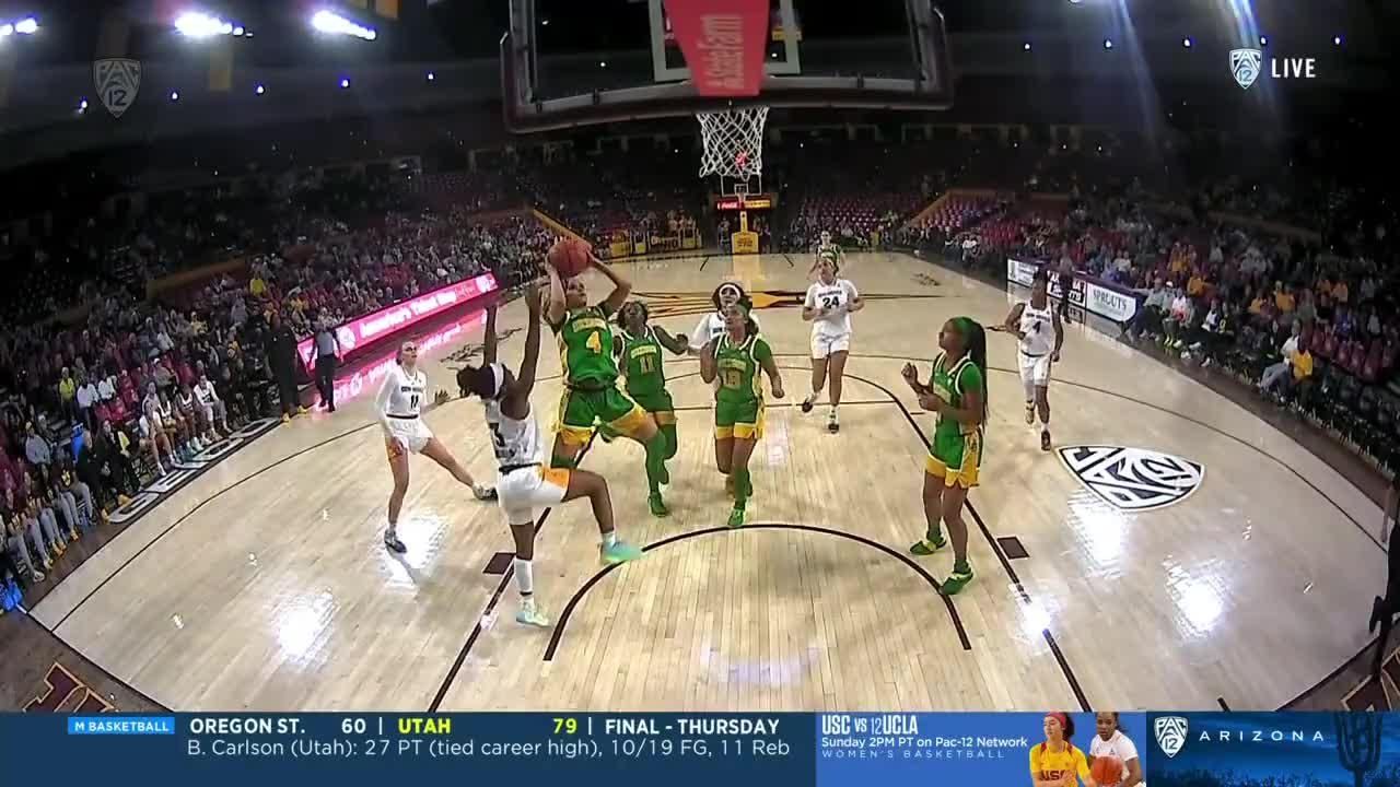 Endyia Rogers gets the layup to fall vs. Arizona State Sun Devils ...