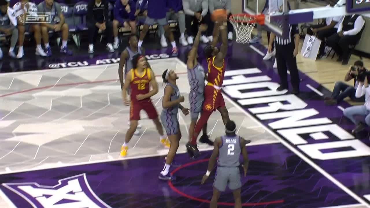 Tre King throws down powerful jam vs. TCU Horned Frogs - ESPN Video