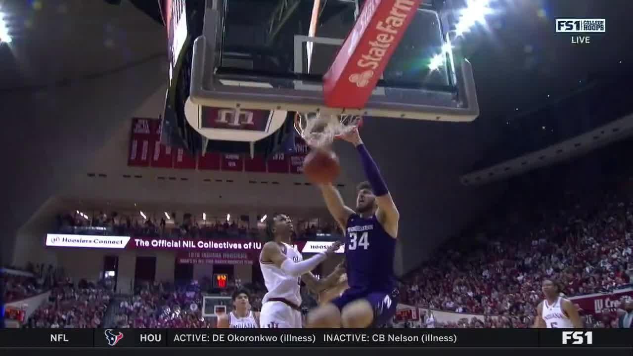 Matthew Nicholson throws down a Northwestern dunk - ESPN Video