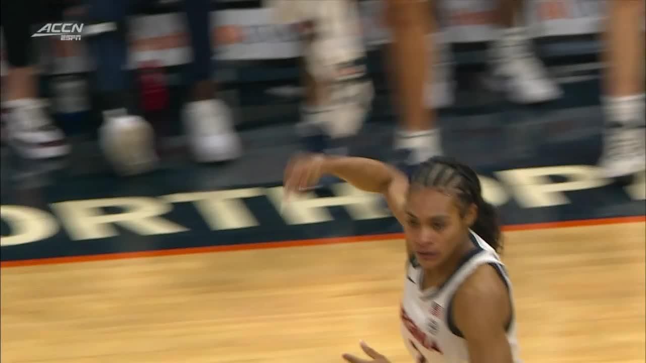Taylor Valladay gets the layup to fall vs. North Carolina Tar Heels ...
