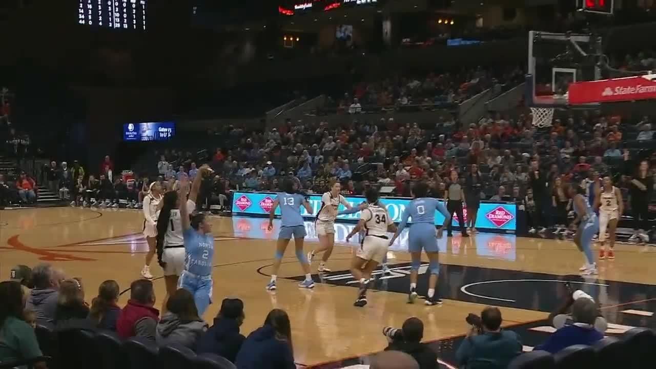Carole Miller buries 3 against North Carolina Tar Heels - ESPN Video