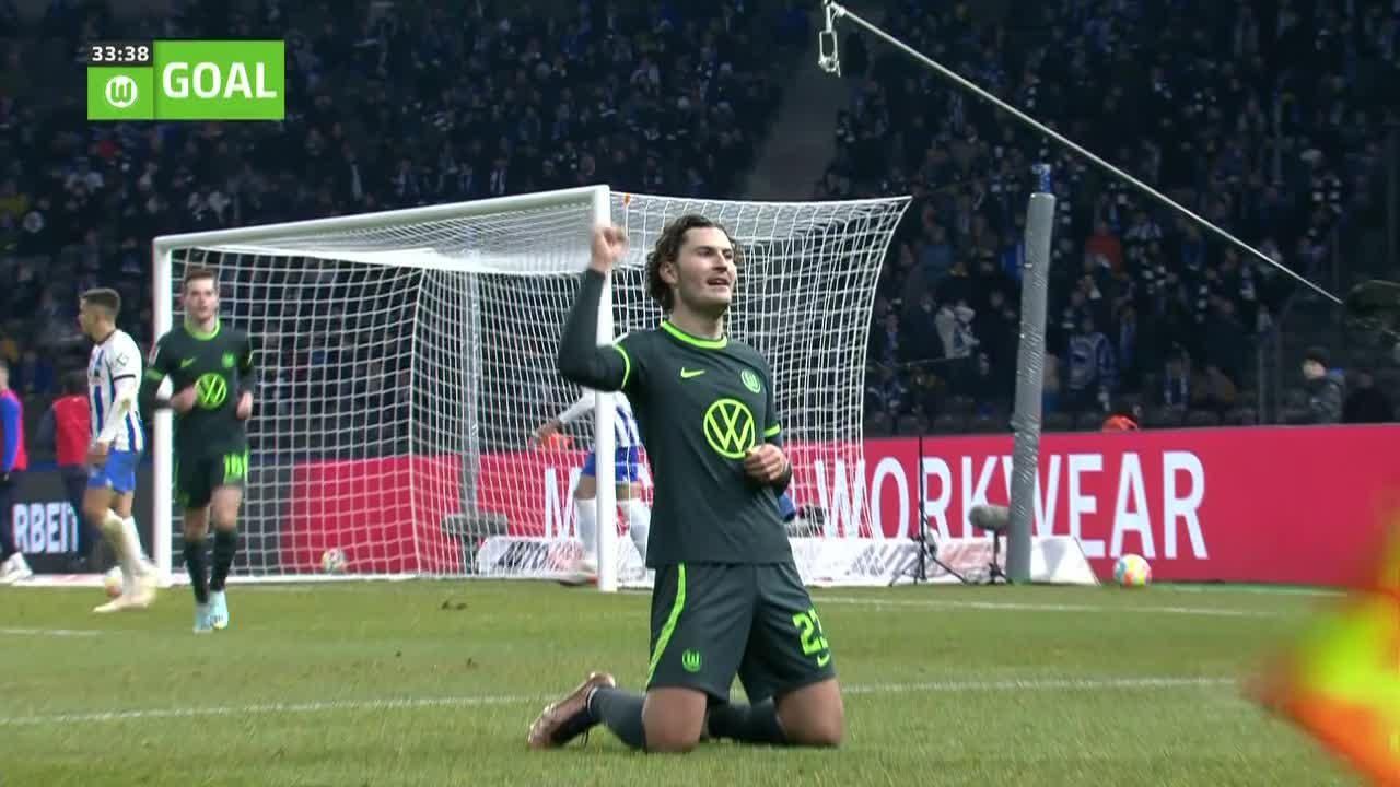 Jonas Wind goal 34th minute Hertha Berlin 0-3 VfL Wolfsburg - ESPN Video