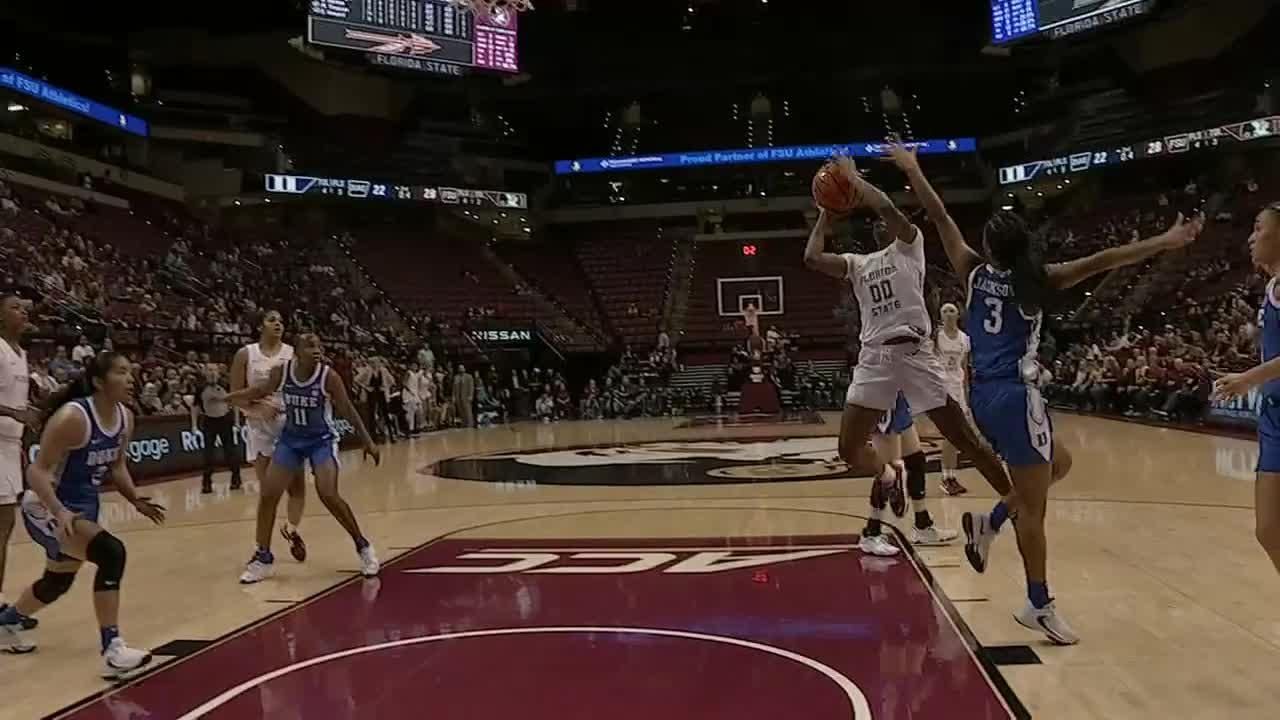 Ta'Niya Latson makes the nice bucket against the Duke Blue Devils - ESPN Video