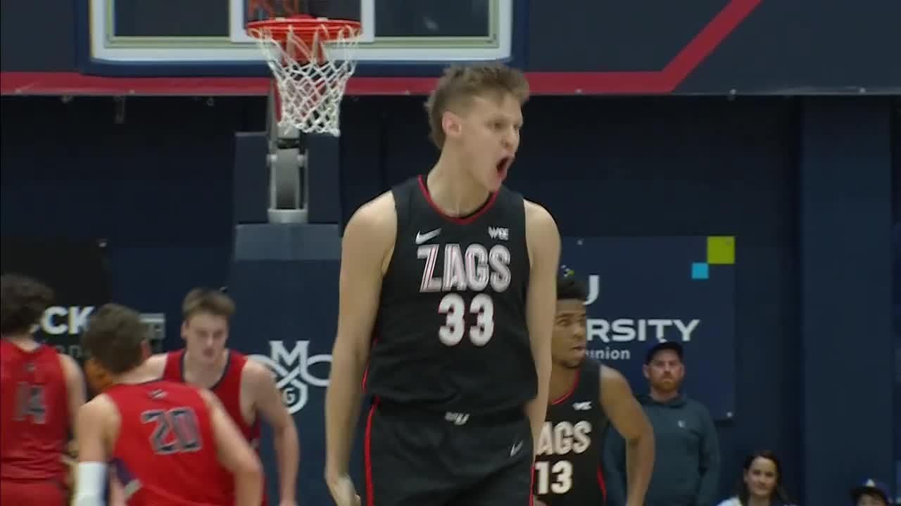Ben Gregg's 3 puts Gonzaga up double digits - ESPN Video