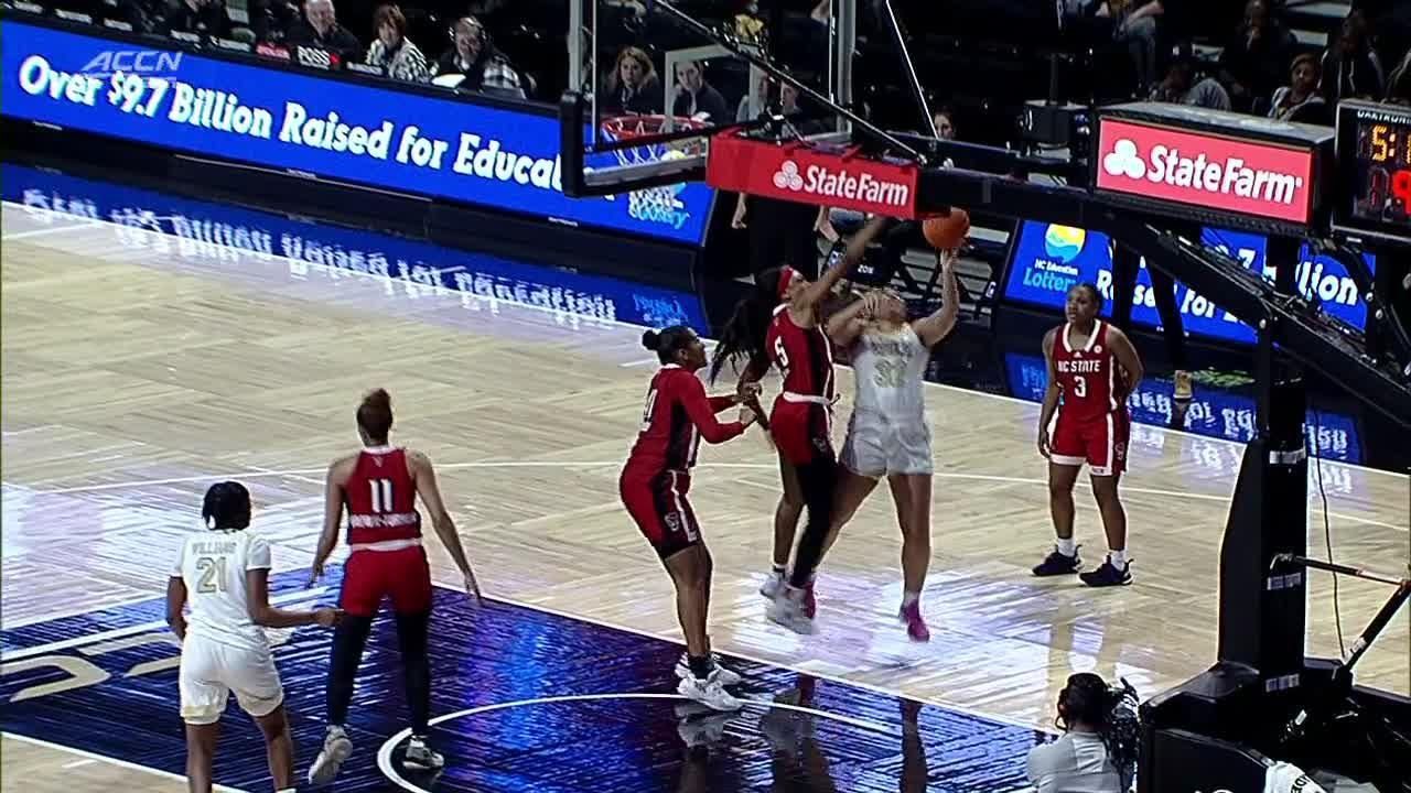 Jada Boyd comes up with a nice block for NC State - ESPN Video