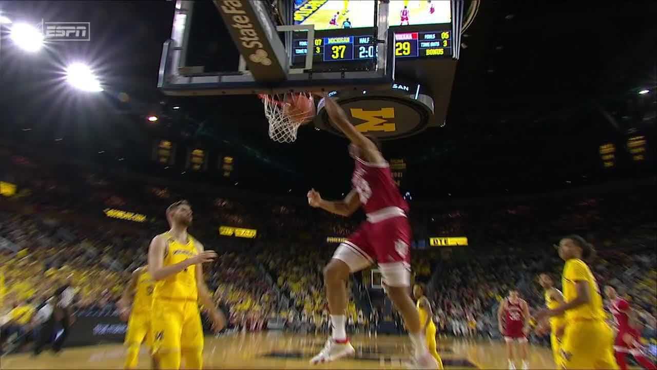 Trayce Jackson-Davis throws down one-handed slam - ESPN Video