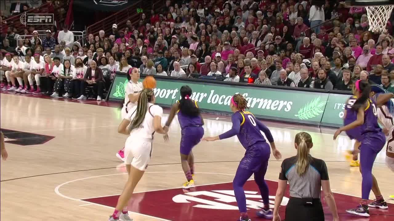Brea Beal splashes a 3-pointer for South Carolina - ESPN Video