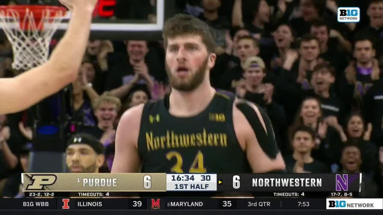 Northwestern's Matthew Nicholson flushes down an alley-oop dunk - ESPN ...