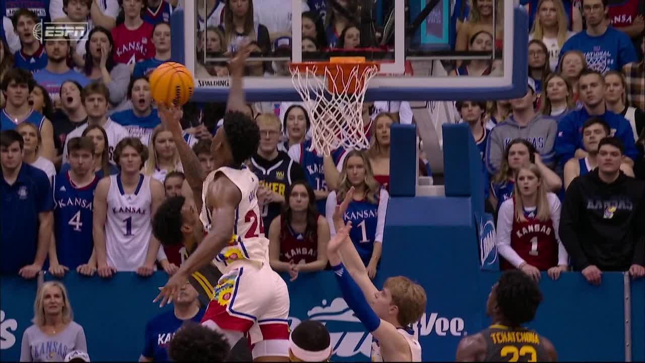 K.J. Adams elevates for a Kansas block - ESPN Video