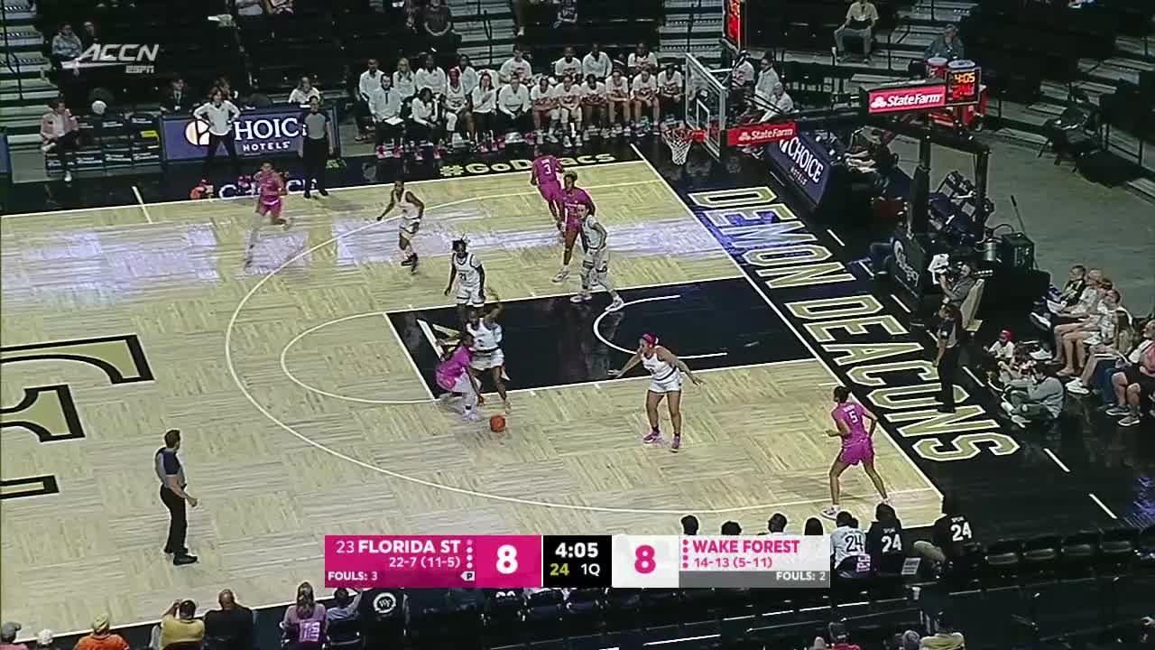 Kaia Harrison shows off vision with nice dime vs. Florida State ...