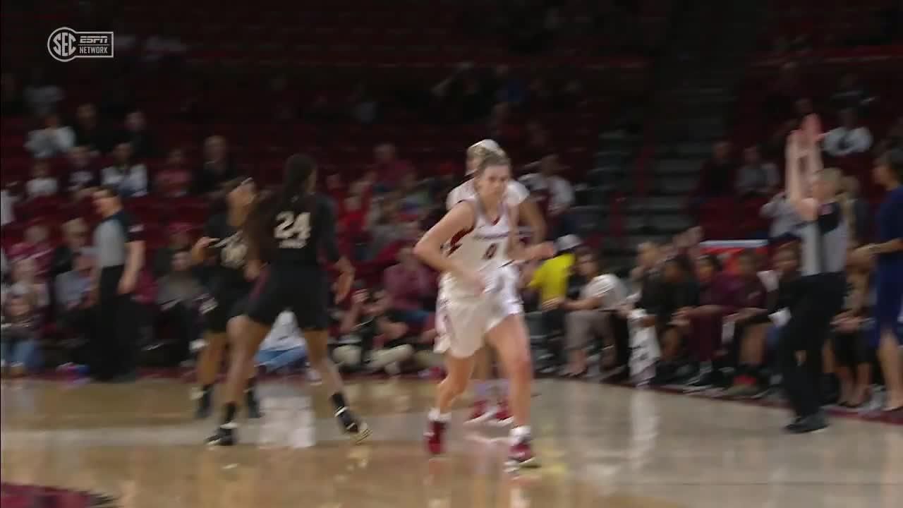 Saylor Poffenbarger knocks down the 3-point shot - ESPN Video
