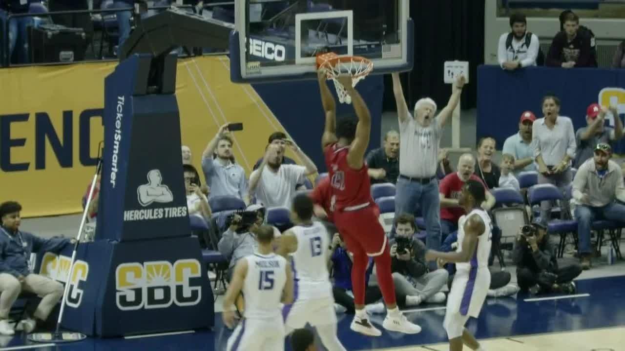 Kevin Samuel elevates for dunk vs. James Madison Dukes - ESPN Video