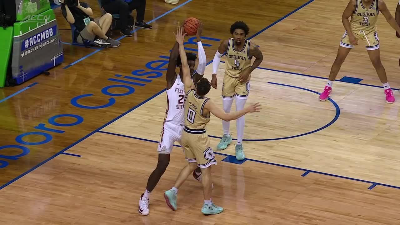 Naheem Mcleod makes the nice jump shot against the Georgia Tech Yellow ...